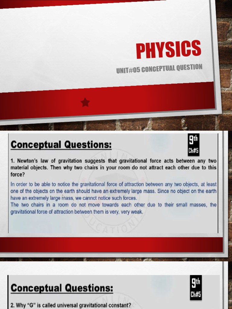 Physics Conceptual Question | PDF