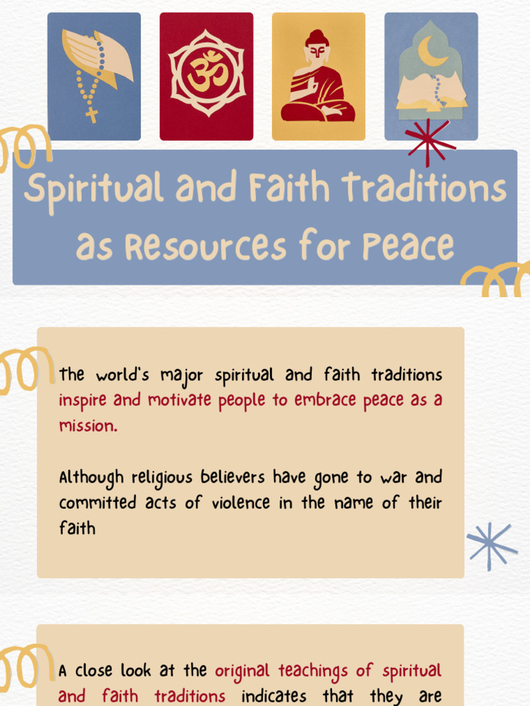 Faith Traditions as Peace Resources | PDF | Faith | Peace