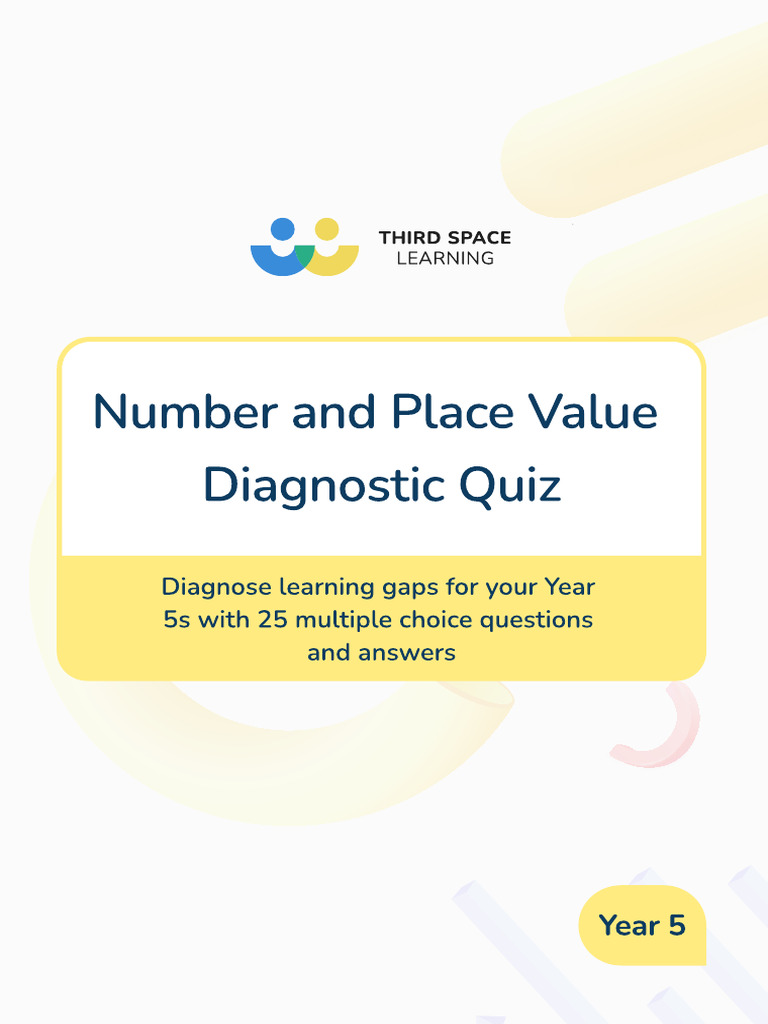 Y5 Place Value Diagnostic Quiz | PDF | Numbers | Mathematics