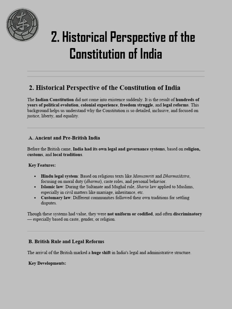 Historical Evolution of India's Constitution | PDF | Sharia | British Raj