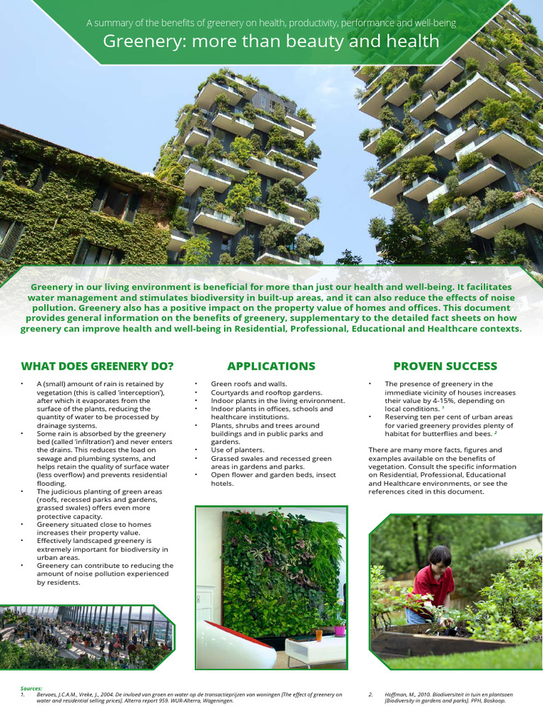 Greenery - More Than Beauty and Health | PDF | Water | Flood