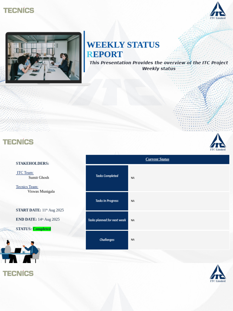ITC Project Weekly Status Report | PDF