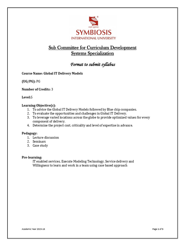 Global IT Delivery Models | PDF | Business