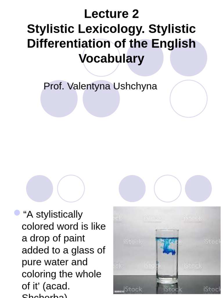 Lecture2 Stylistics | PDF | Slang | Linguistics