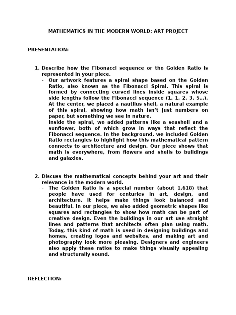 Math's Role in Artistic Design | PDF