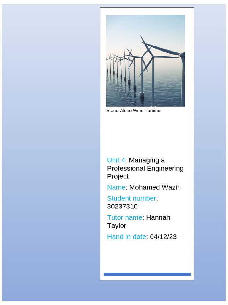 Stand-Alone Wind Turbine 2 | PDF | Atmospheric Circulation | Wind Power