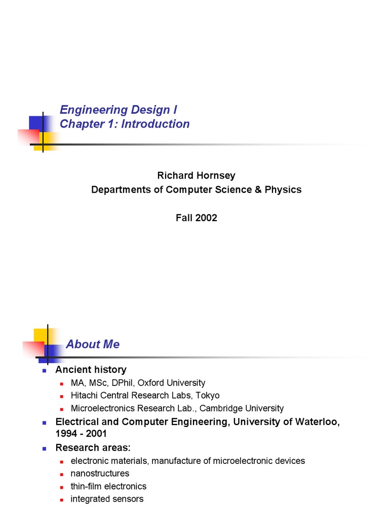 Introduction To Engineering Design | PDF | Engineering | Engineer