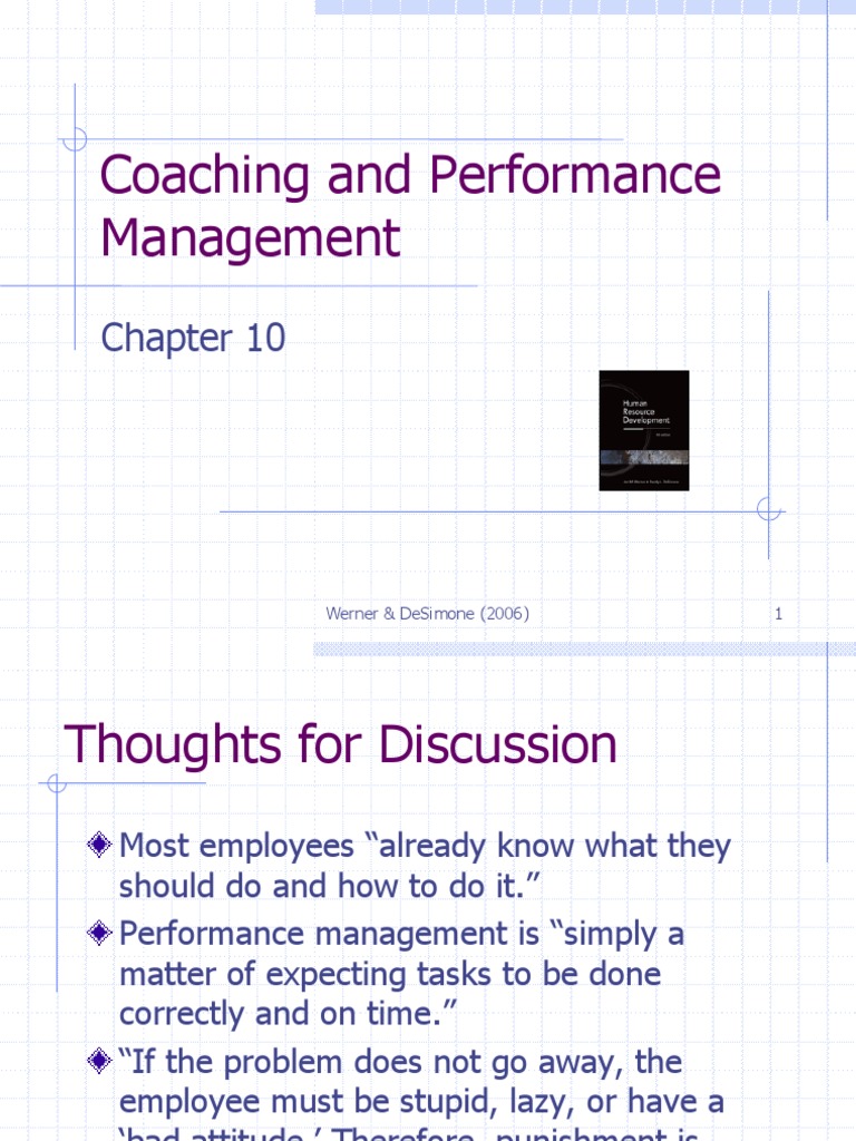 Coaching for Effective Performance Management | PDF | Performance ...