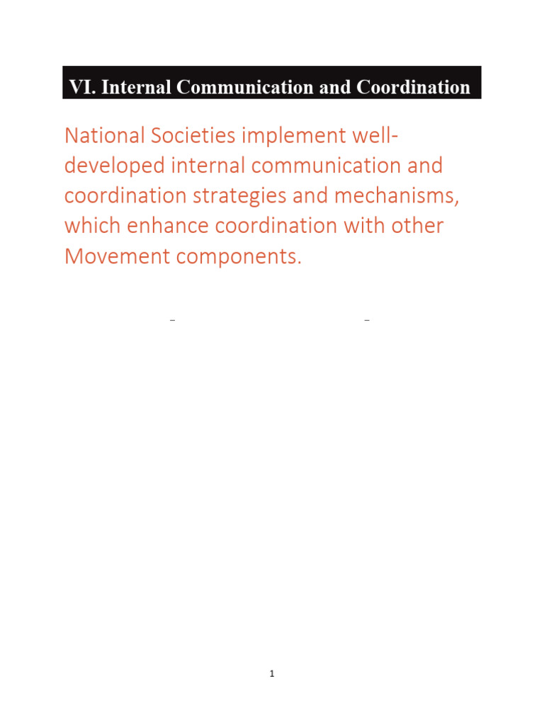 VI. Internal Communication and Coordination 11 P | PDF | Communication ...