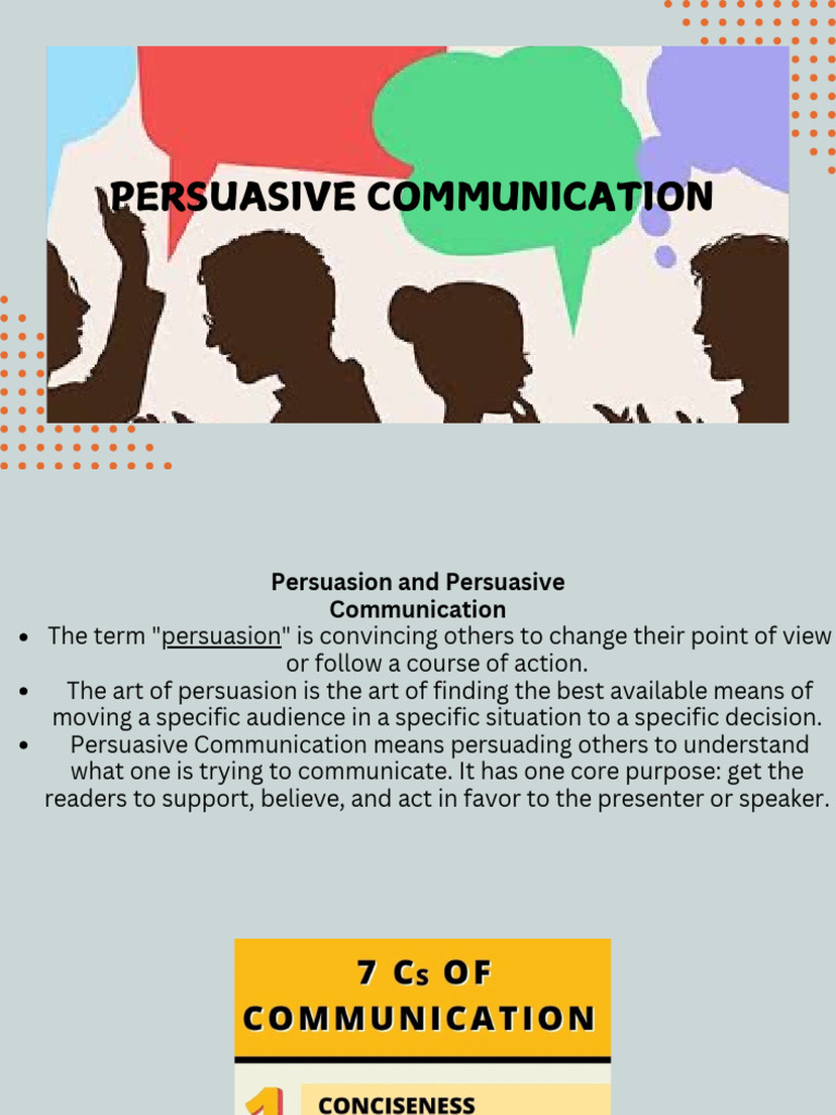 Mastering Persuasive Communication | PDF | Persuasion | Communication