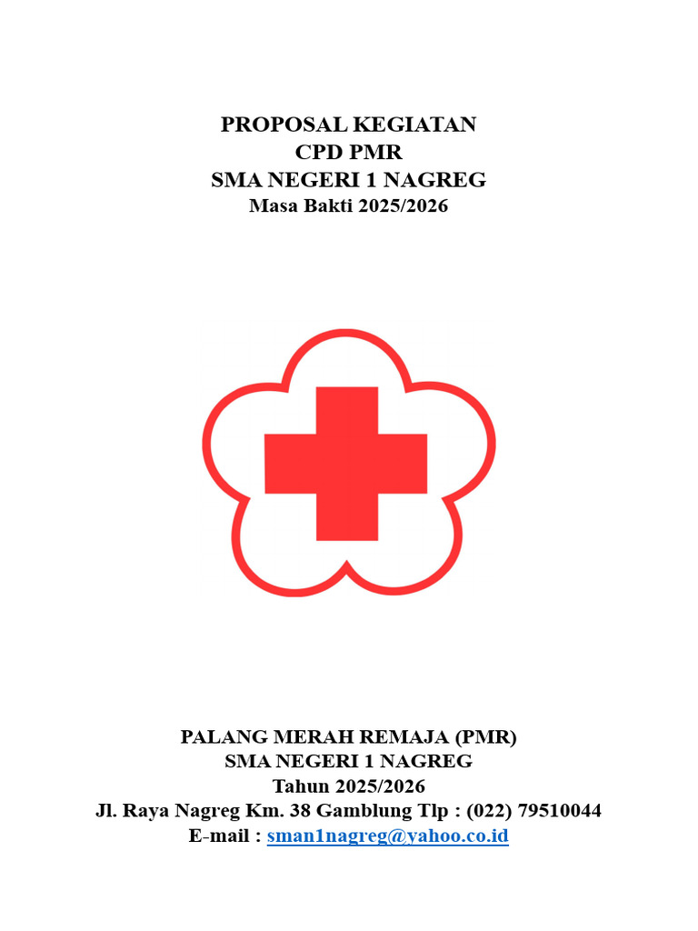 Proposal Kegiatan PMR SMA Negeri 1 Nagreg | PDF