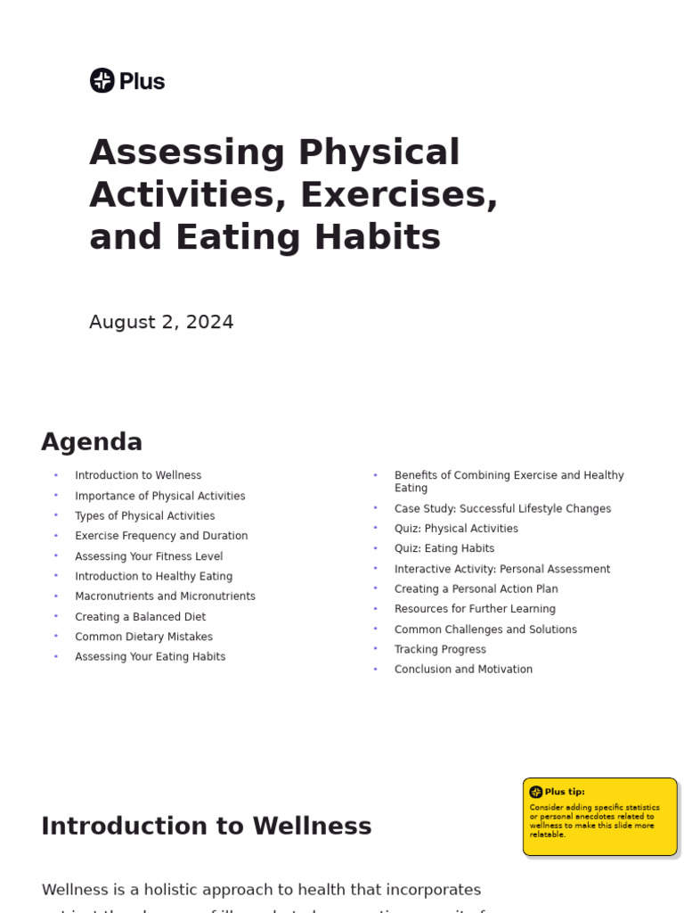 Wellness: Exercise and Nutrition Guide | PDF | Healthy Diet | Physical ...