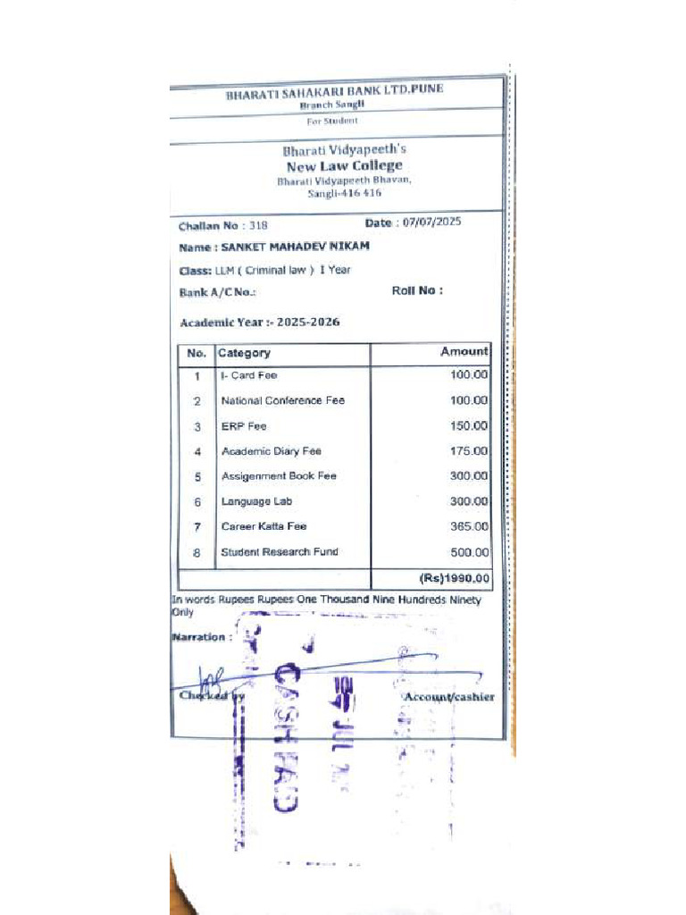 College Fee Receipt LLM - Compressed | PDF