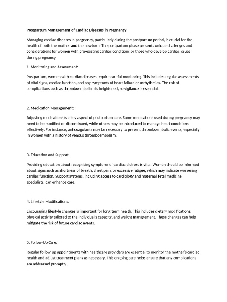 Postpartum Management and Conclusion | PDF | Postpartum Period | Pregnancy