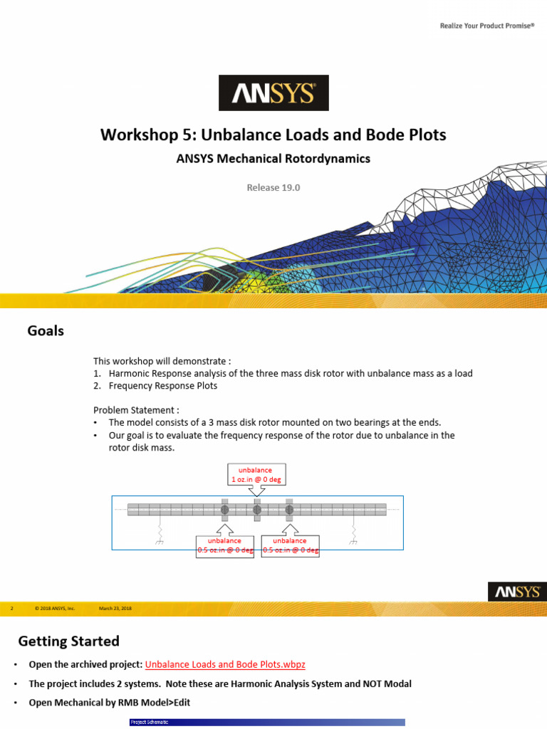 Mech Rotor 19.0 WS05 Workshop Instructions Unbalance Loads and Bode ...