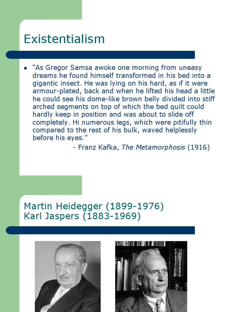 Metamorphosis and Existentialism | PDF | Existentialism | The Metamorphosis