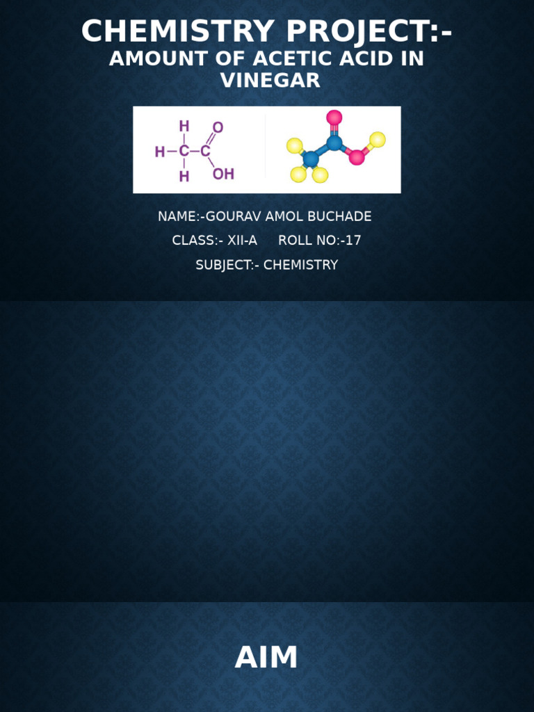 Chemistry Project | PDF | Titration | Chemistry