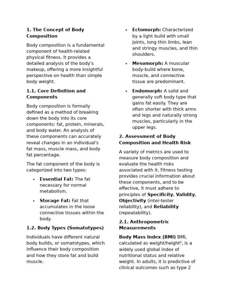 Understanding Body Composition | PDF | Nutrition | Diet & Nutrition