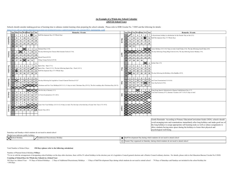 Example School Calendar 2526 E | PDF | Observances