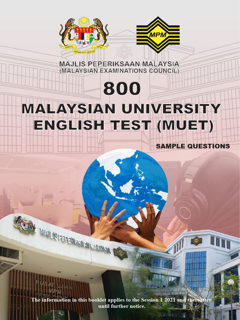MUET Sample Questions Guide | PDF | Pet | Lunch