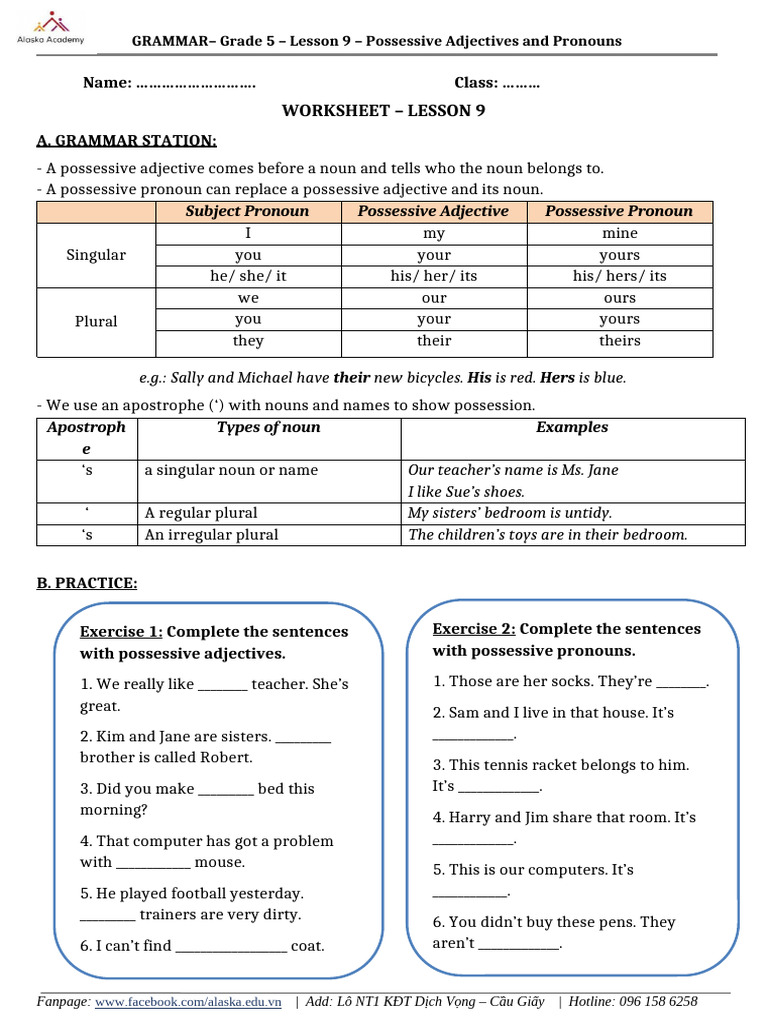 Grade 5 Grammar Lesson 9 | PDF | Noun | Plural