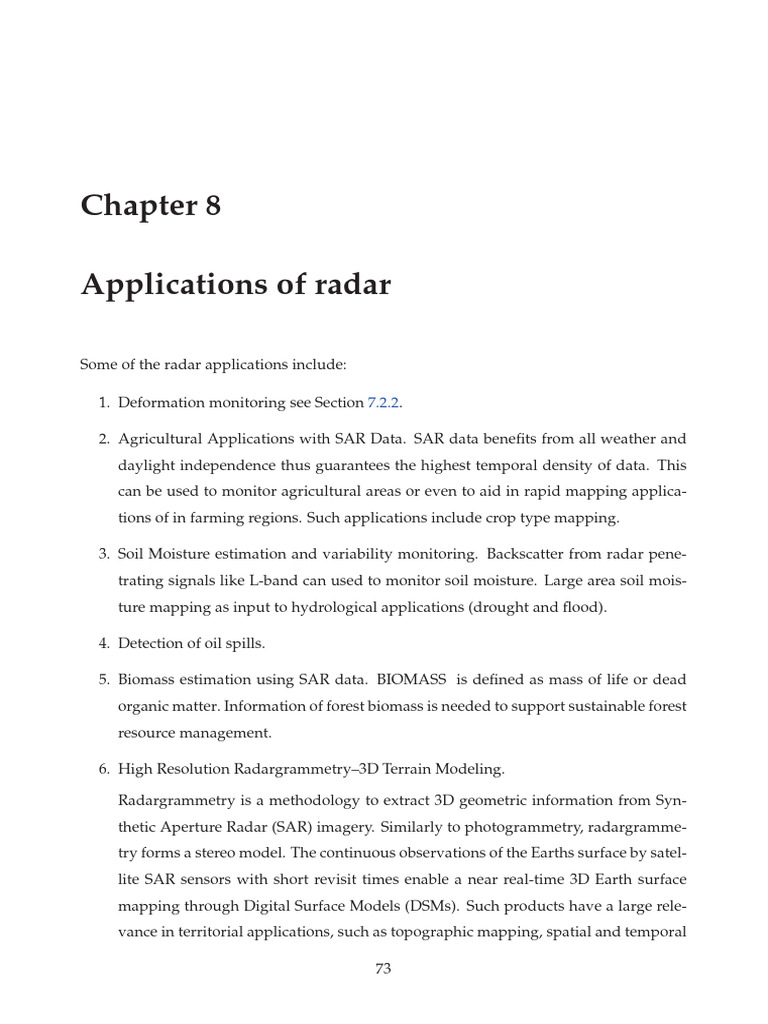 EGS 2304 Lesson11 SAR Applications Notes | PDF