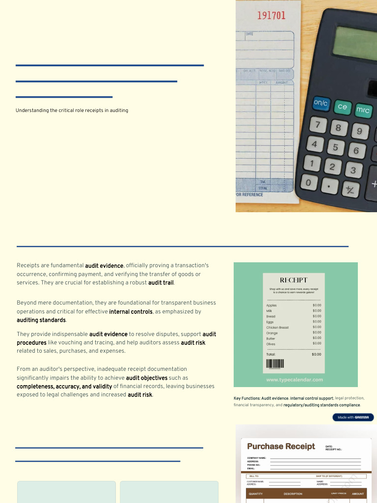 Importance of Receipts in Auditing | PDF | Audit | Internal Control