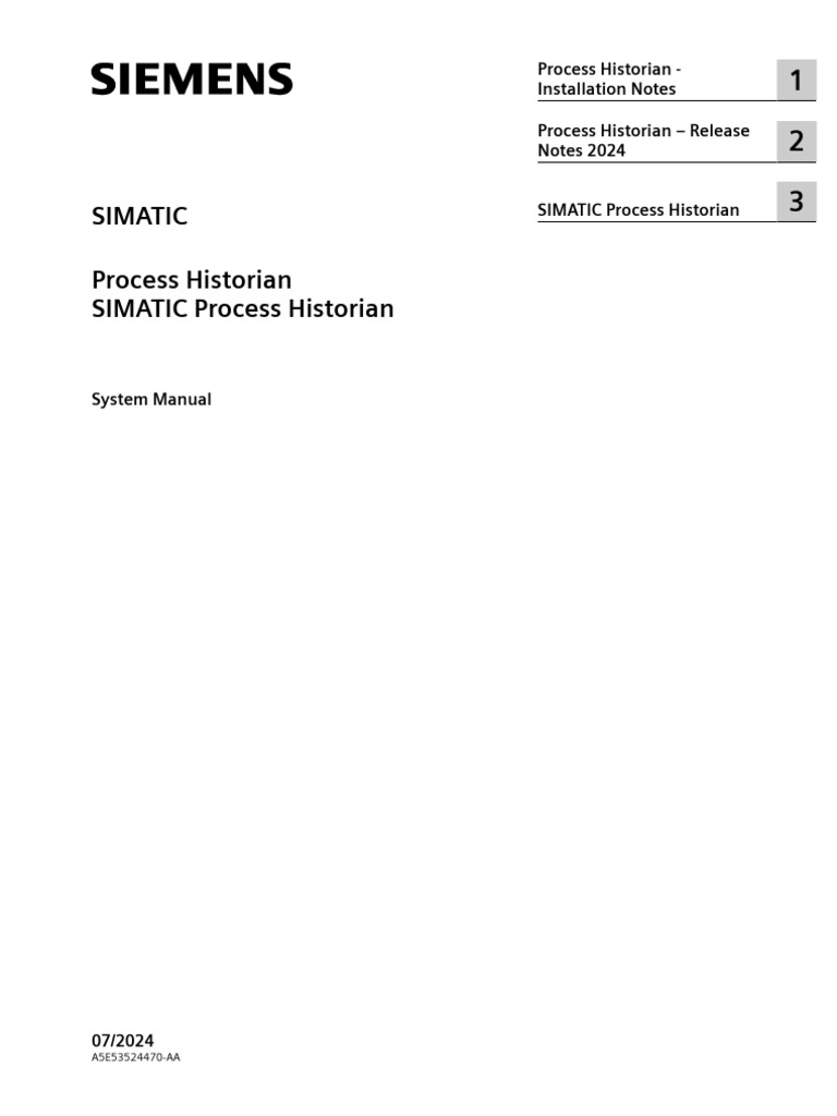 SIMATIC Process Historian Manual 2024 | PDF | Security | Computer Security
