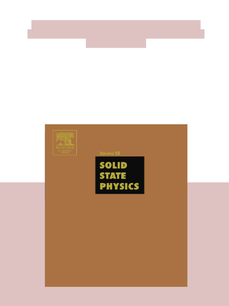 Solid State Physics Advances in Research and Applications Vol 58 1st Edition Henry Ehrenreich ...