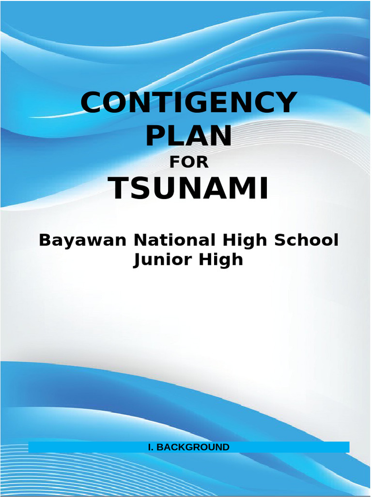 BNHS-JH Contingency-Plan-for-TSUNAMI | PDF | Tsunami | Earthquakes