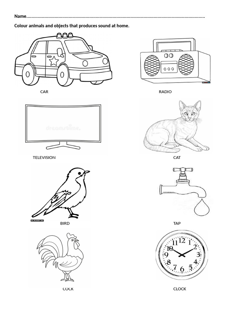 Sound-Producing Home Objects & Animals | PDF