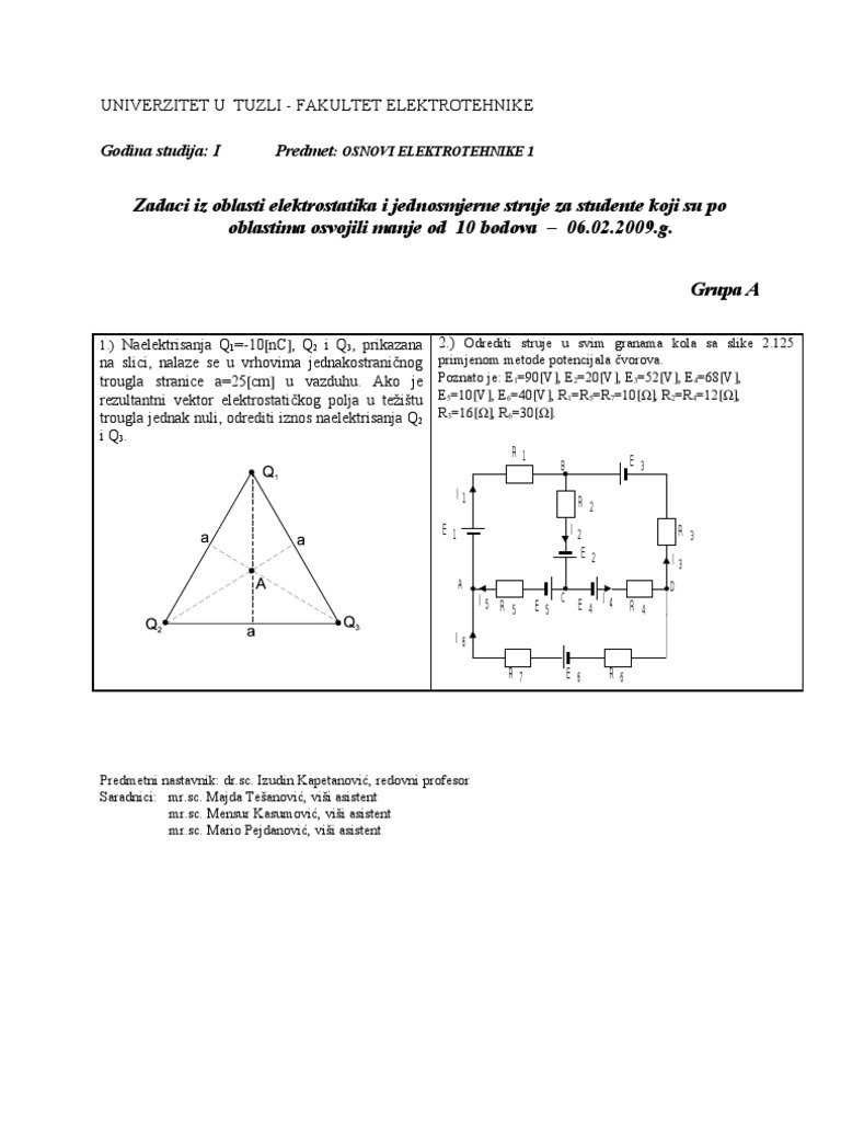 Ispitni Zadaci OE 1 | PDF
