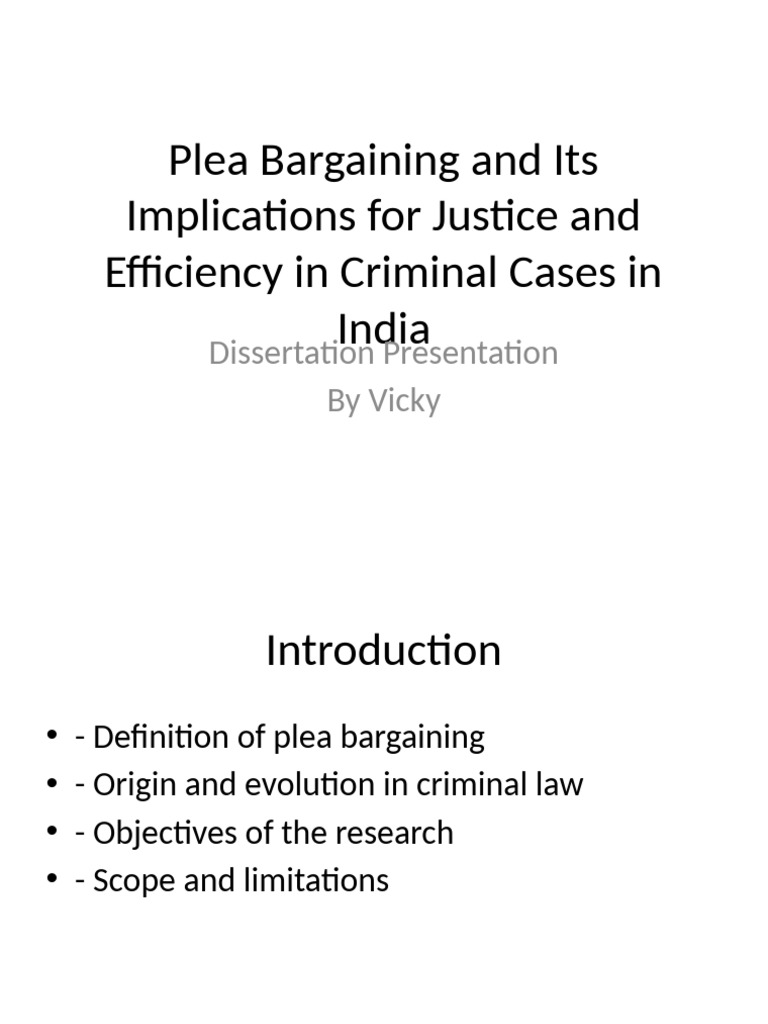 Plea Bargaining in Indian Criminal Law | PDF | Plea Bargain | Plea