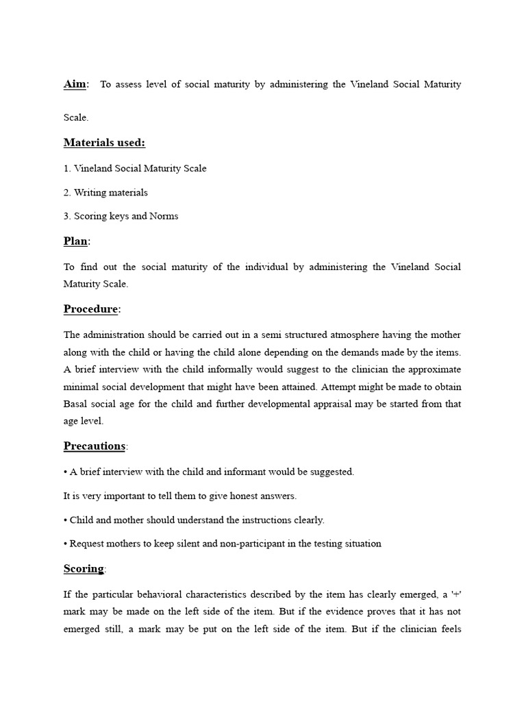 VSMS Plan and Procedure | PDF