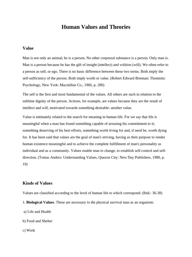 Understanding Human Values and Ethics | PDF | Value (Ethics) | Rationality