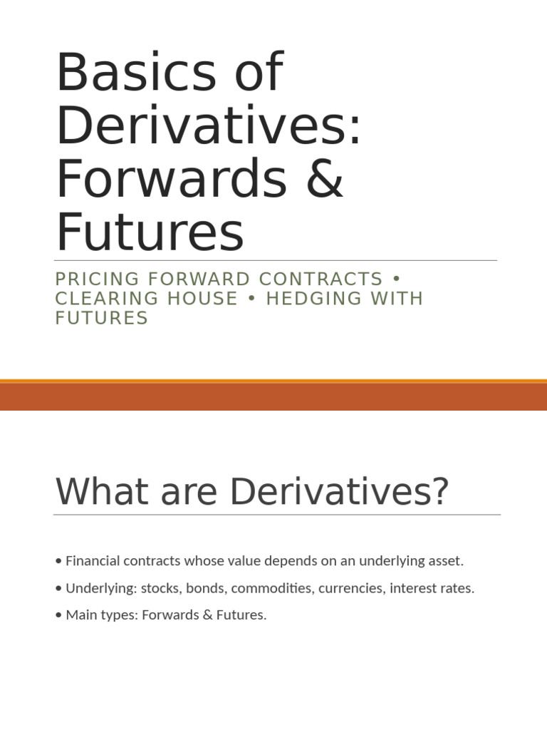 Basics of Derivatives | PDF | Futures Contract | Hedge (Finance)
