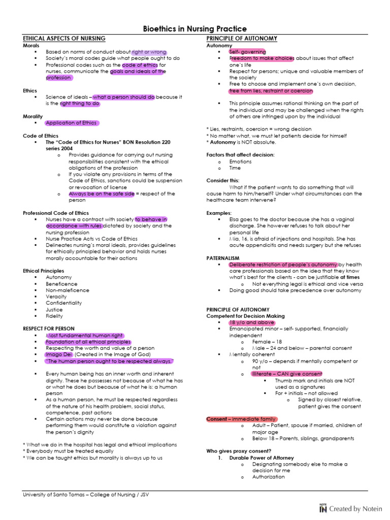 Bioethics in Nursing Practice | PDF | Informed Consent | Autonomy