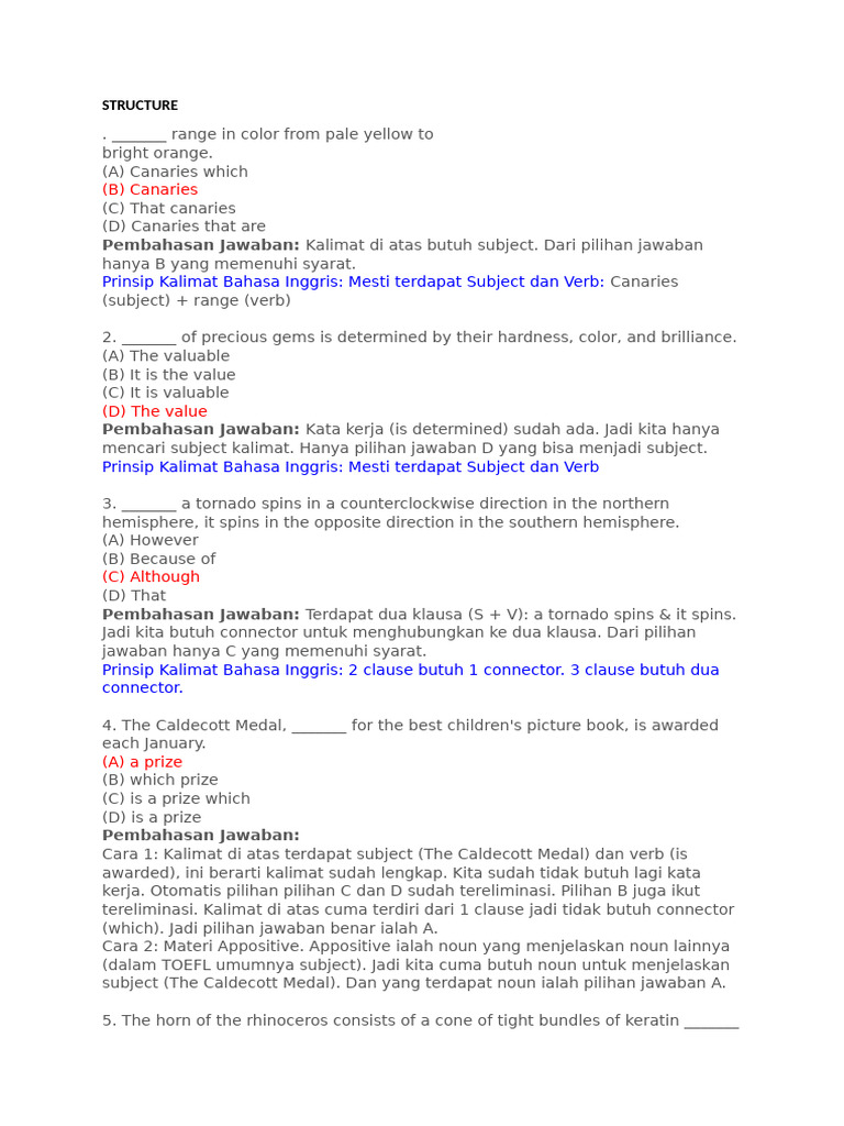 English Sentence Structure Exercises | PDF | Syntax | Linguistic Morphology