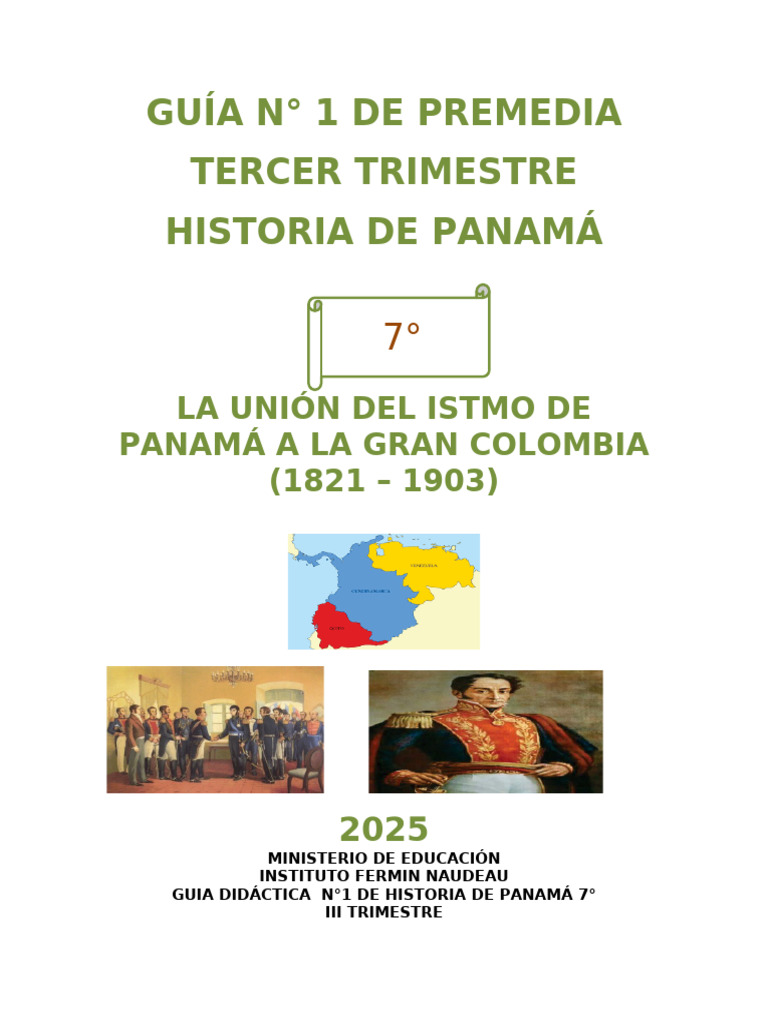 Historia de Panamá: Unión a Gran Colombia | PDF | Panamá