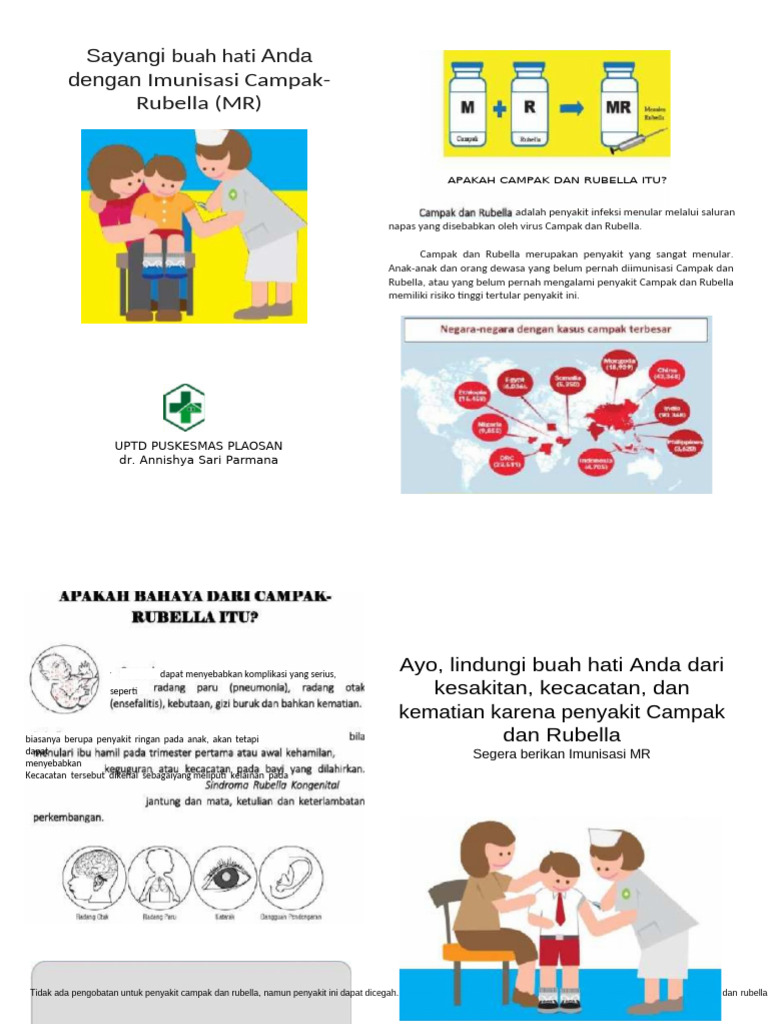 Leaflet Imunisasi MR | PDF