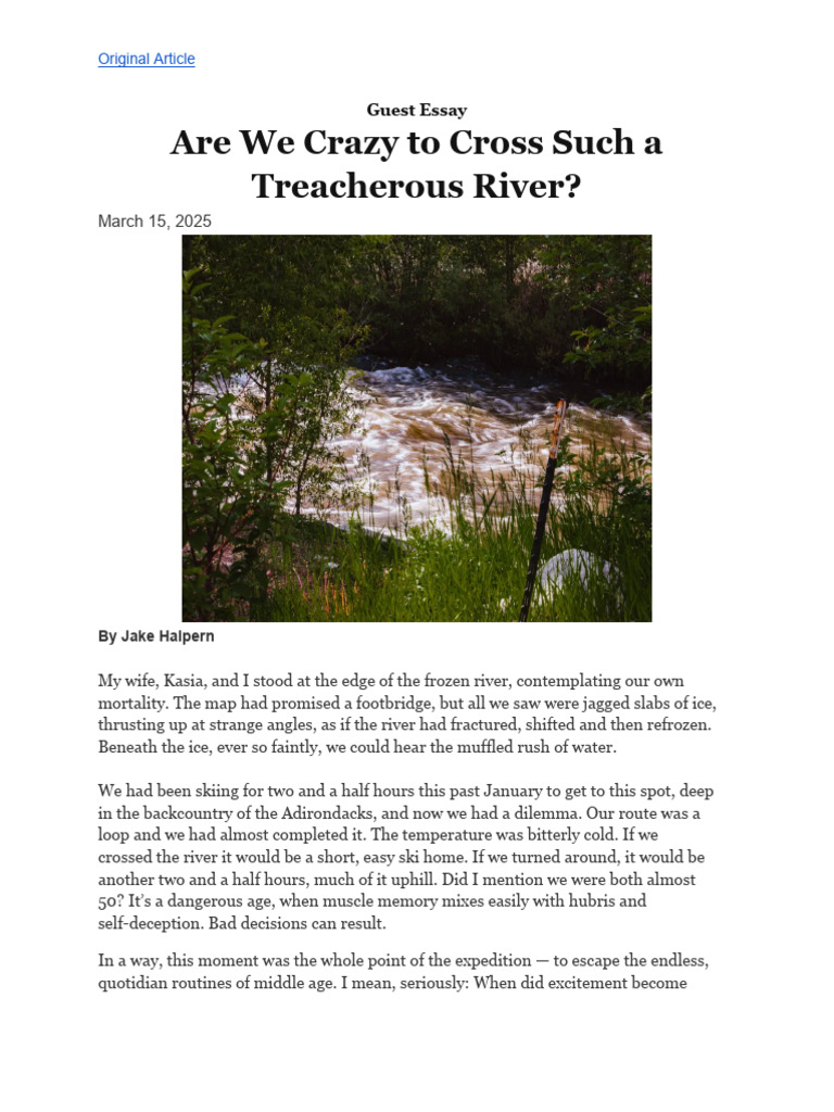 Are We Crazy To Cross Such A Treacherous River | PDF