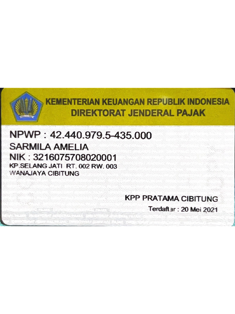 NPWP | PDF