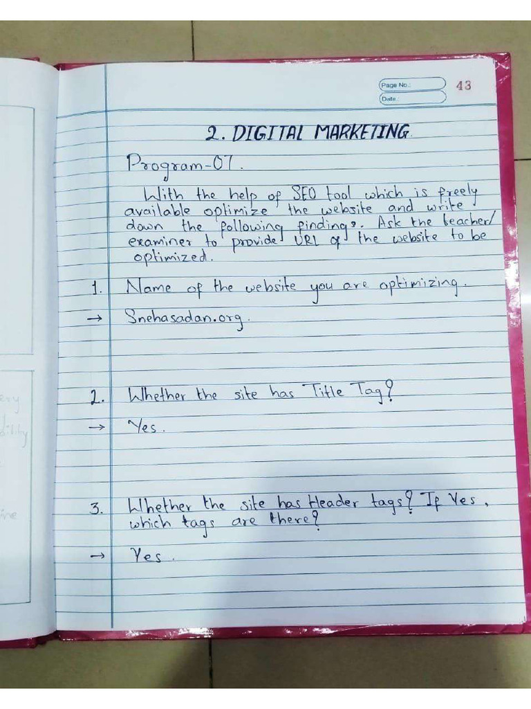 Journal Program 7 and 8 | PDF