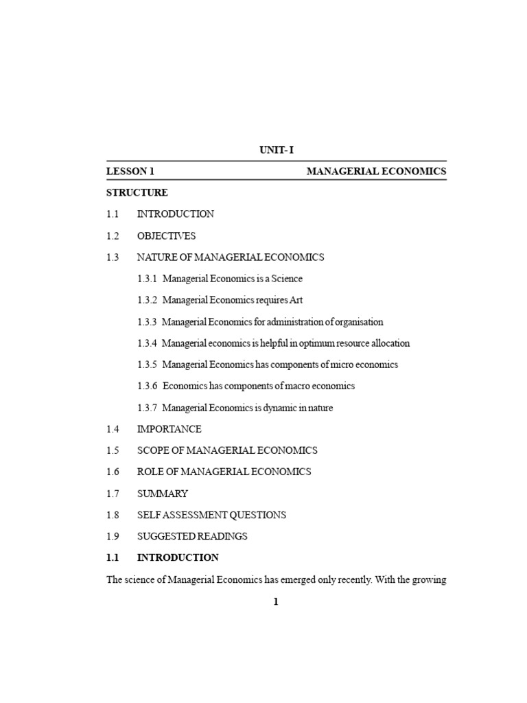 Unit - 1 Basics | PDF | Economics | Microeconomics