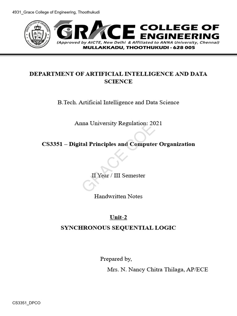 III AI-DS CS3351 DPCO Unit2 | PDF | Computing | Computer Science