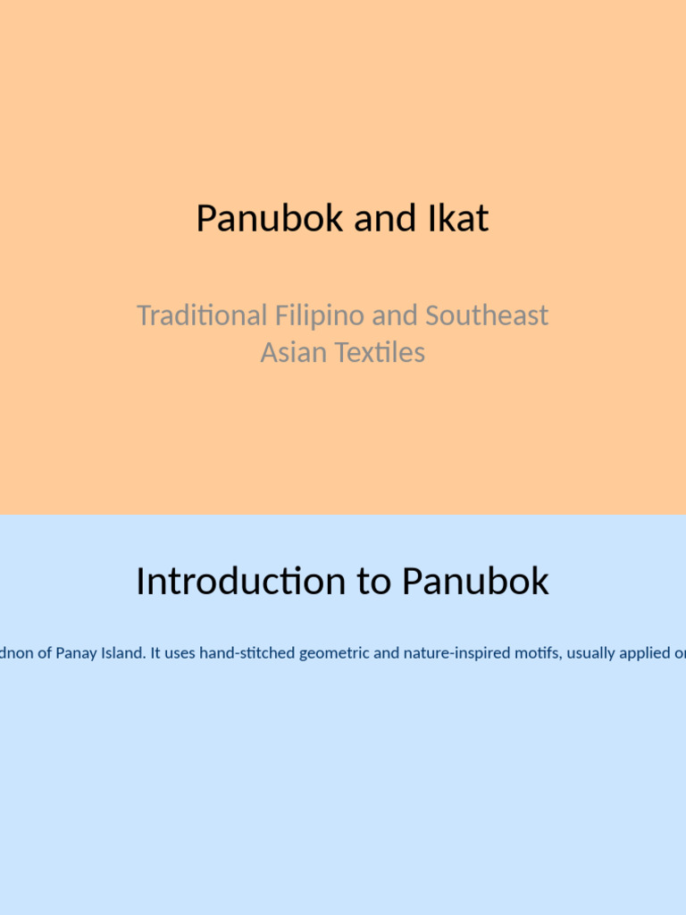 Panubok and Ikat Complete | PDF