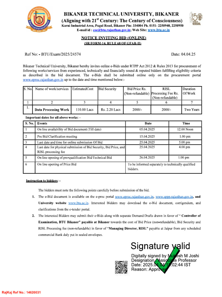 Tender Notice | PDF