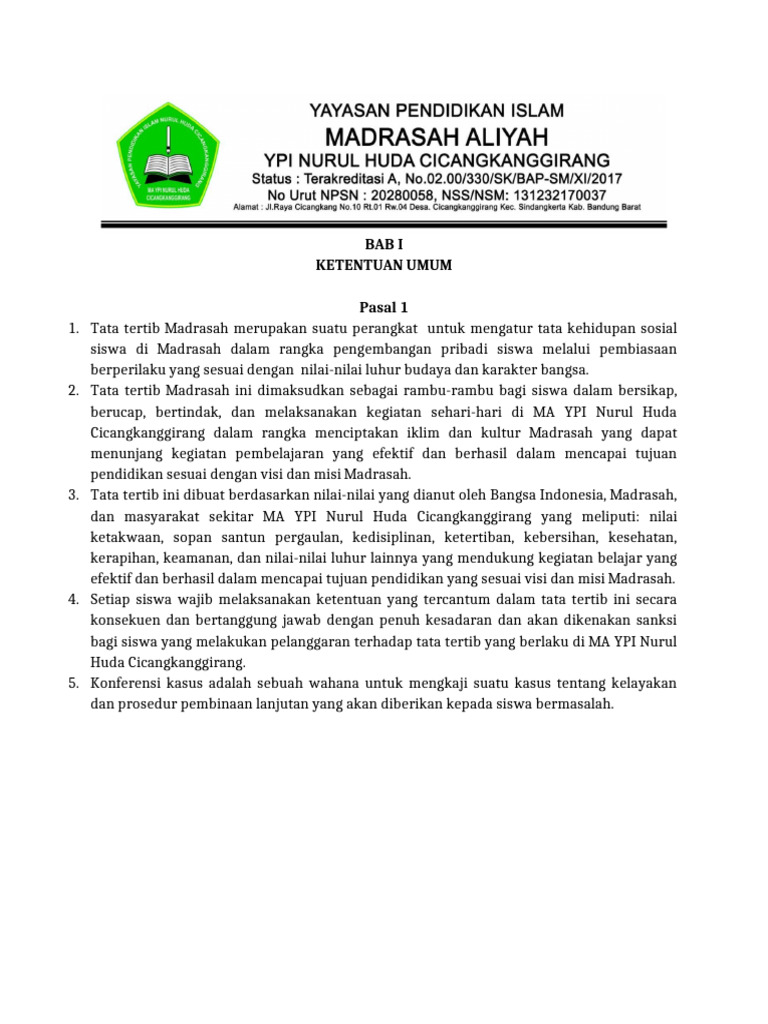 Tata Tertib 2022 | PDF