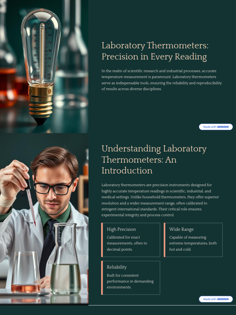 Laboratory Thermometers: Types & Uses | PDF | Thermometer | Calibration