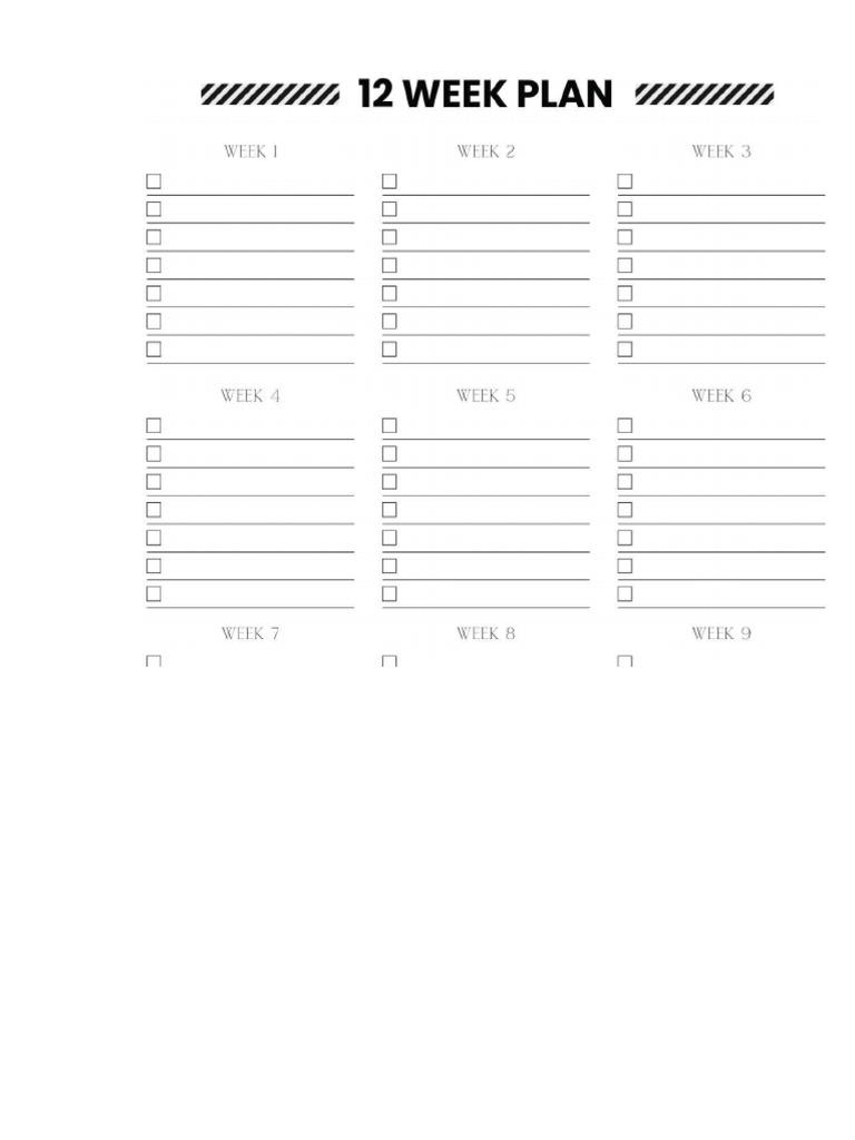 12 Week Plan | PDF